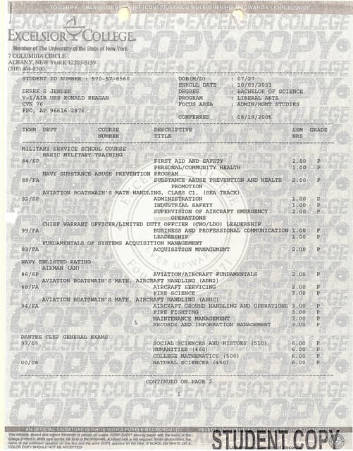 USC Transcript | PDF | Postgraduate Education | College Education