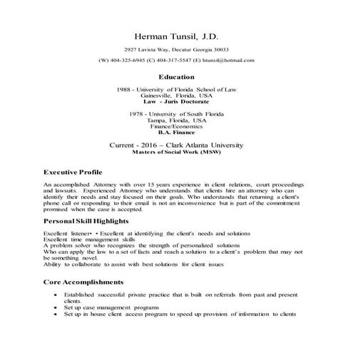 2015 Herman Tunsil Resume | DOCX