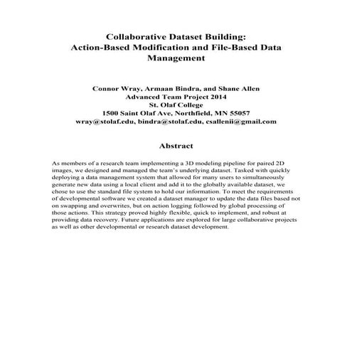 CollaborativeDatasetBuilding | PDF