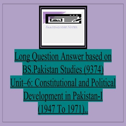 Long Question Answer based BS.Pakistan Studies (9374) URDU.docx