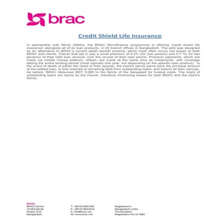 Credit Shield Life Insurance | PDF