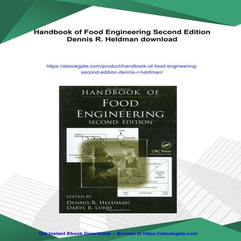 Handbook of Food Engineering Second Edition Dennis R. Heldman | PDF