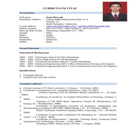 Dewi Puspita CV | PDF