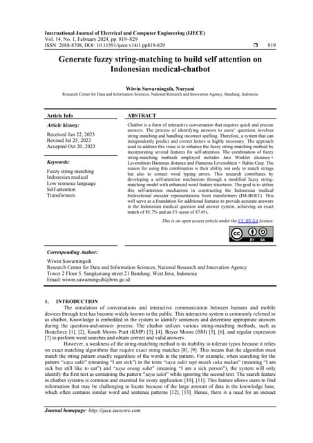 Indonesian multilabel classification using IndoBERT embedding and MBERT classification | PDF
