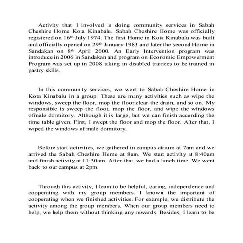 community service note | DOCX