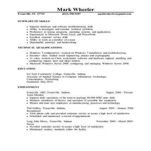 mgossage_resume_2016 | DOC
