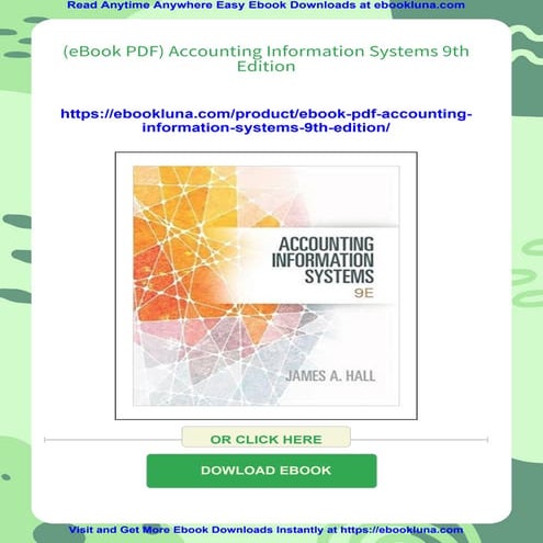 (eBook PDF) Accounting Information Systems 9th Edition | PDF