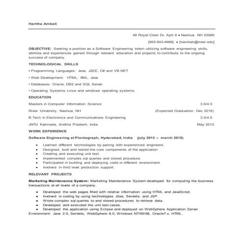 HarithAmbati_resume | DOCX