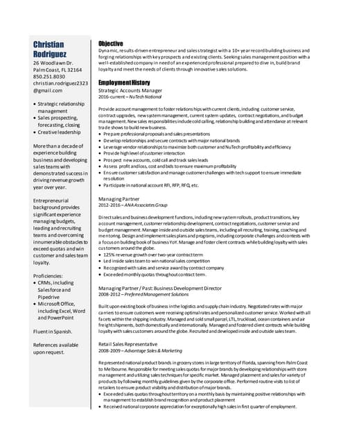 Chamberlin resume_Execunet | DOCX | Sales | Business