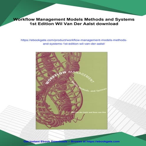 Workflow Management Models Methods and Systems 1st Edition Wil Van Der Aalst | PDF