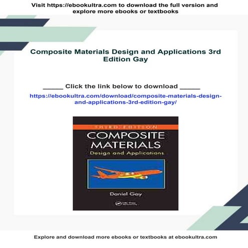 Composite Materials Design and Applications 3rd Edition Gay | PDF
