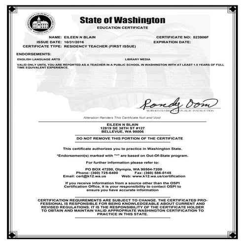 residency certificate | PDF