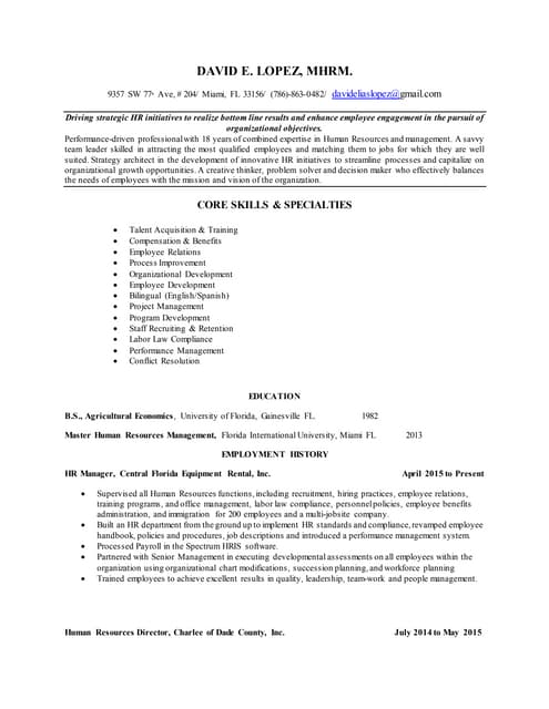 Vacek Steven SHRM-SCP Resume Final | PDF