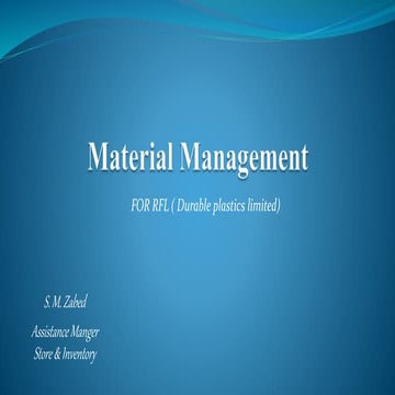 Material Management | PPT