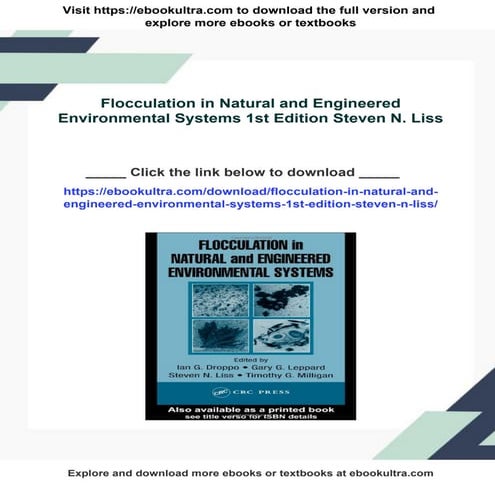 Flocculation in Natural and Engineered Environmental Systems 1st Edition Steven N. Liss | PDF