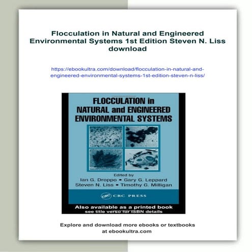 Flocculation in Natural and Engineered Environmental Systems 1st Edition Steven N. Liss | PDF