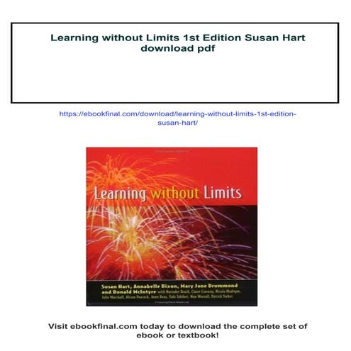 Learning without Limits 1st Edition Susan Hart | PDF