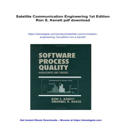 Satellite Communication Engineering 1st Edition Ron S. Kenett | PDF