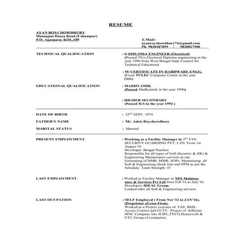 Ayan_Bio Data 3rd Eye | DOC