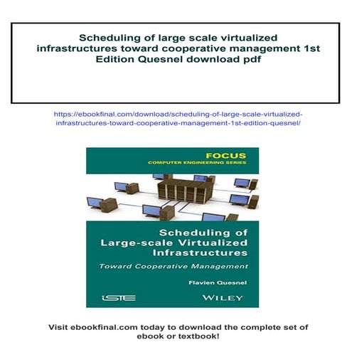 Scheduling of large scale virtualized infrastructures toward ...