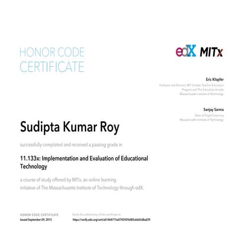 Certificate-MITx | PDF