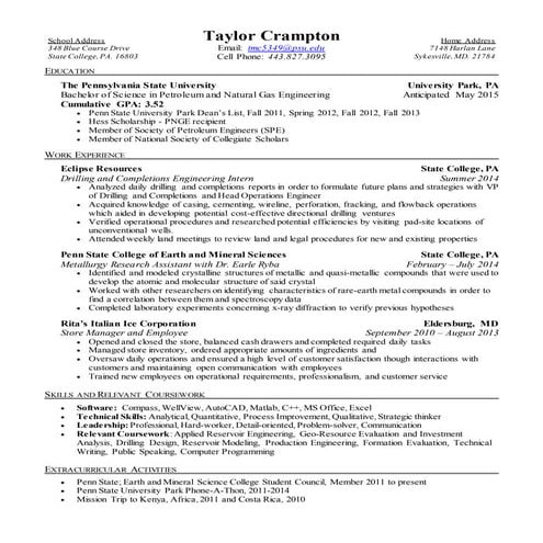 Michael Schulte Resume | DOCX
