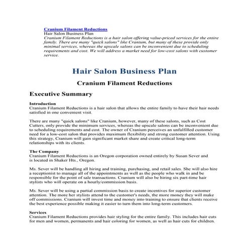 79742553 Business plan hairl salon 79742553 Business plan hairl salon