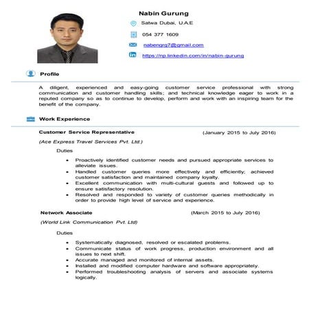 nabin_gurung_resume | DOCX | Computing | Technology & Computing