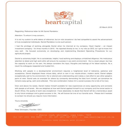 Reference Letter from Client | PDF