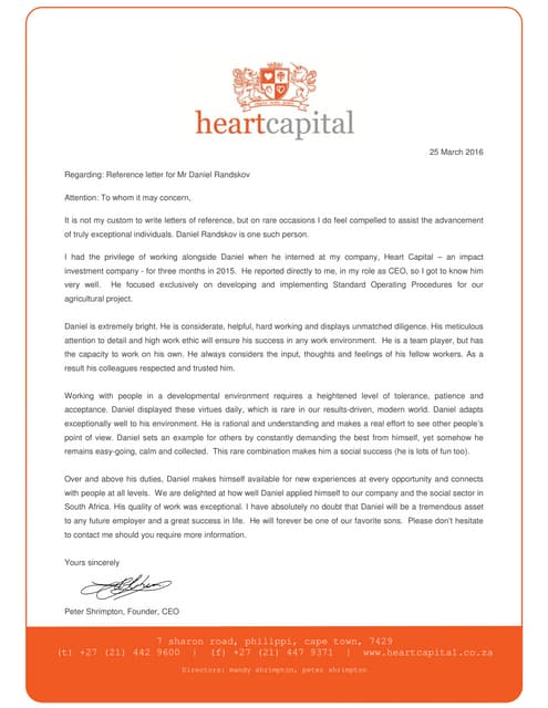 Recommendation Letter | PDF