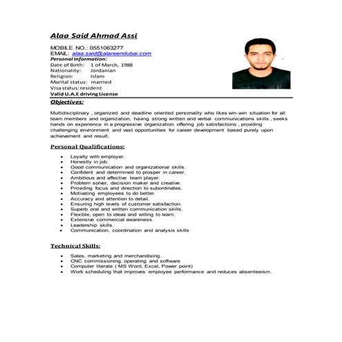 Alaa CV | DOCX