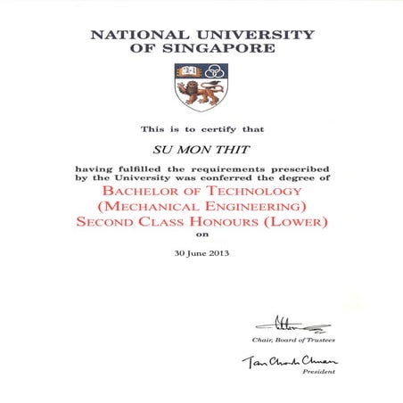 NUS & TP certs | PDF