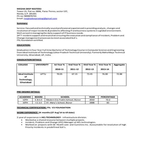 Megha_resume_sept2016 | DOCX | Business | Business and Finance