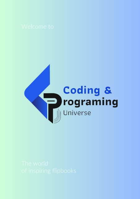 Coding And Programing Universe And Education Pdf
