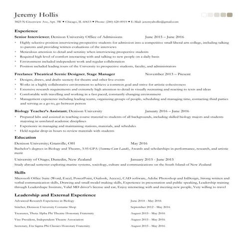 Jeremy Hollis Resume | PDF