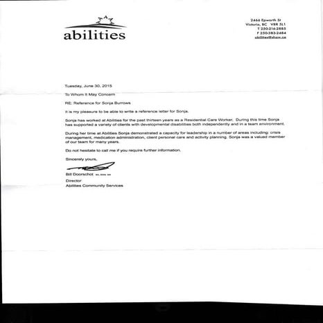 ablilities ref letter | PDF