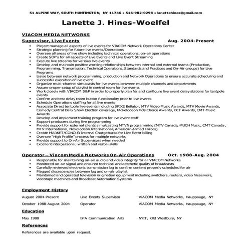 Lanette Hines Resume 2017 | DOCX