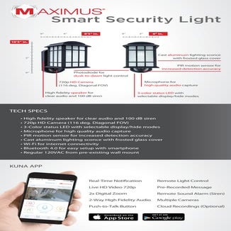 Maximus-SMART SECURITY LIGHT-Spec Sheet | PDF