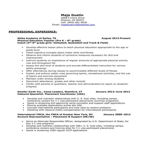 Cv Second Office 97 2003 | DOC