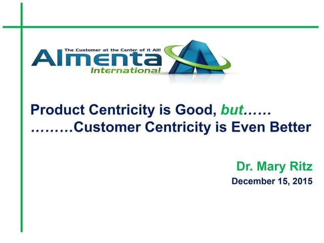 Customer centricity presentation | PPTX