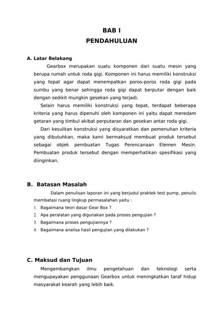 Rumus perhitungan roda gigi lurus | DOCX