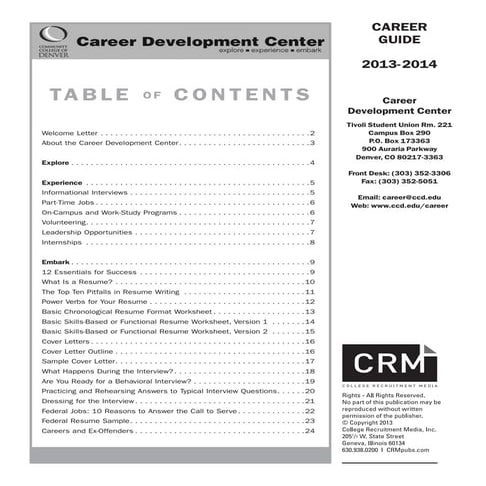 CCD Career Guide | PDF