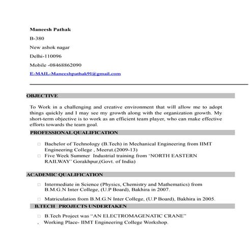 Manish CV | RTF