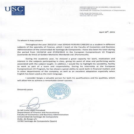 College reference letter | PDF