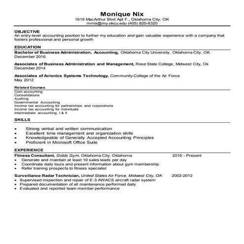 Monique Nix Resume | DOCX