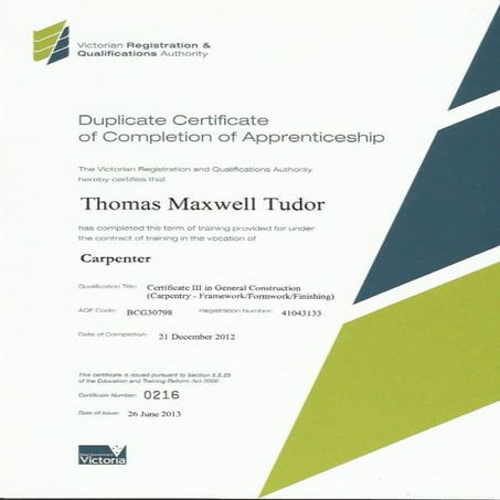 Apprenticeship certificate | PDF | Careers