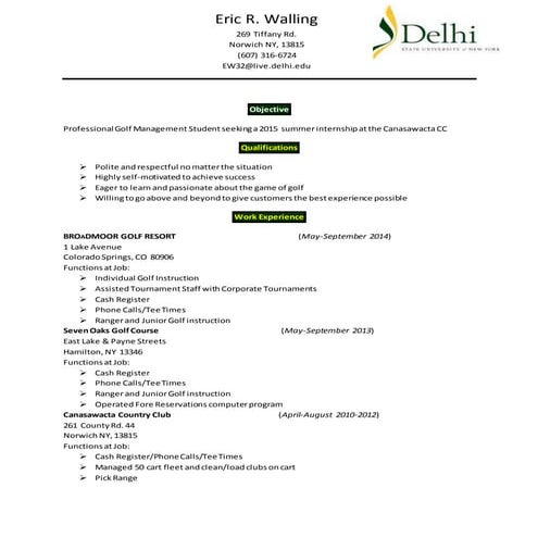 CCC Resume, References | DOCX