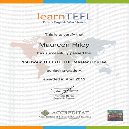 TEFL Course_Completion_Certificate | PDF