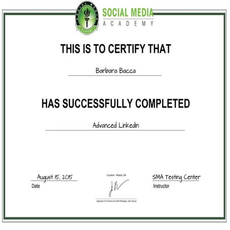 certificate LIn | PPT