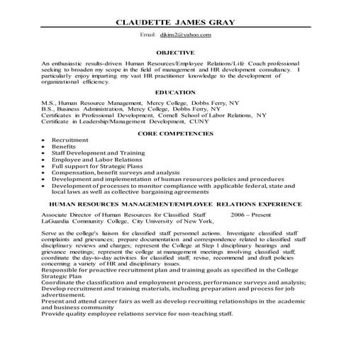 Claudette's Resume - 4-22-15 | DOCX